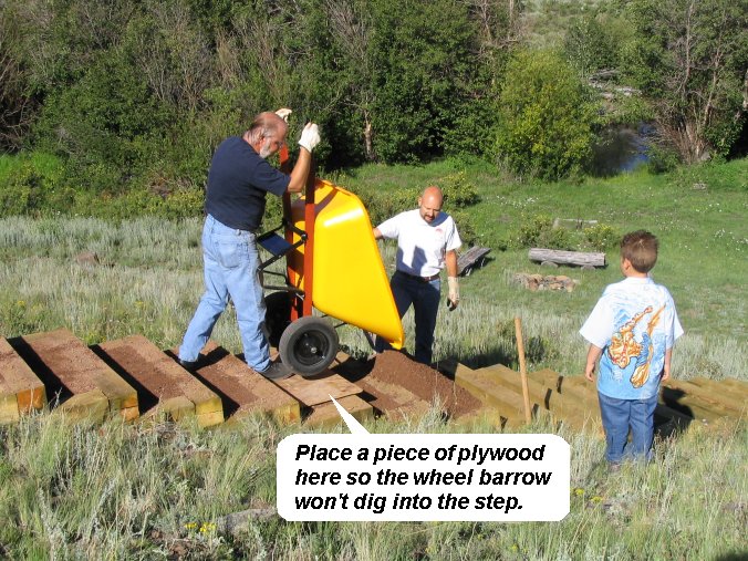 How to build steps up a hill